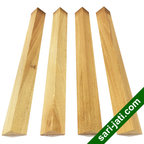 Harga Lis Segitiga Sama Sisi 1x2 cm STM 1020 HMR Kayu Rimba Mahoni Sungkai